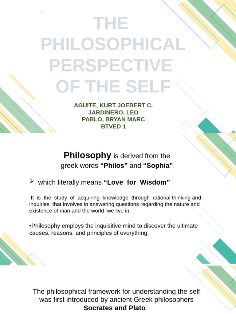 PhilosophicalPerspectiveOfSelf Btved1 | PDF | Soul | Philosophy Of Self