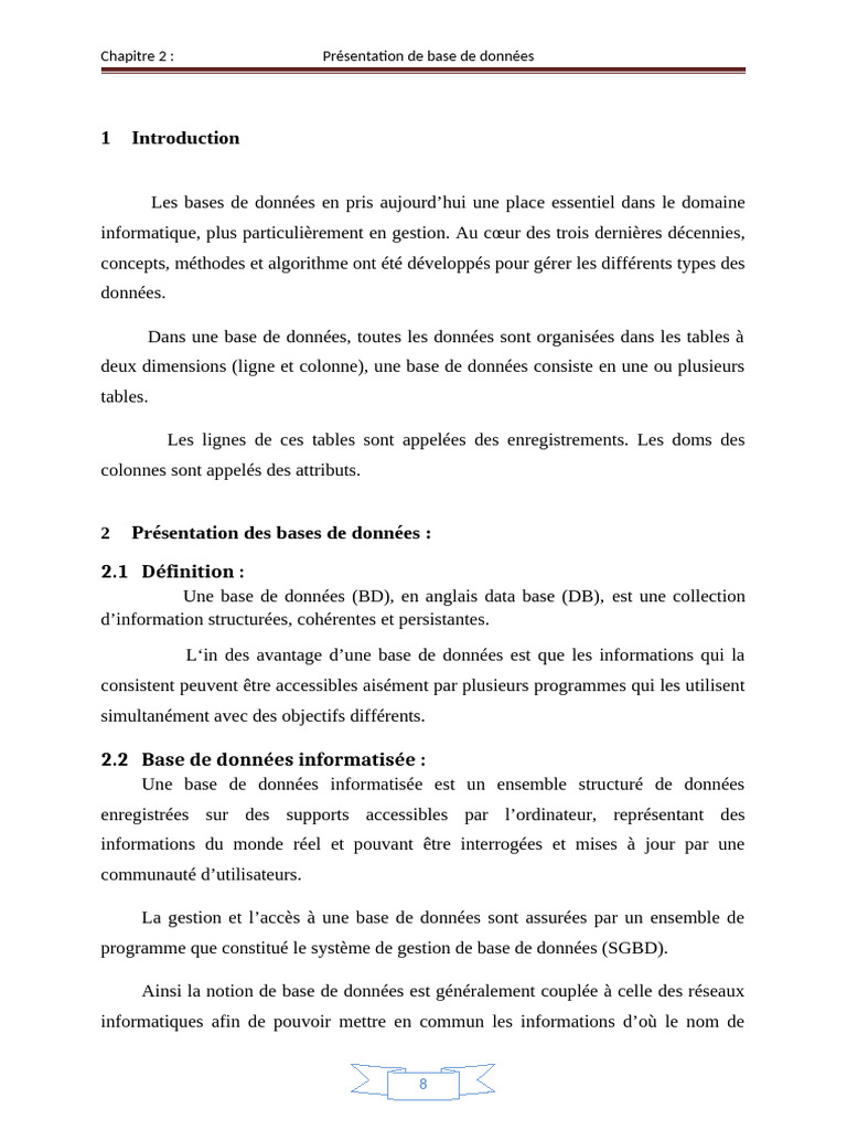 Introduction aux bases de données | PDF | Bases de données | Informatique