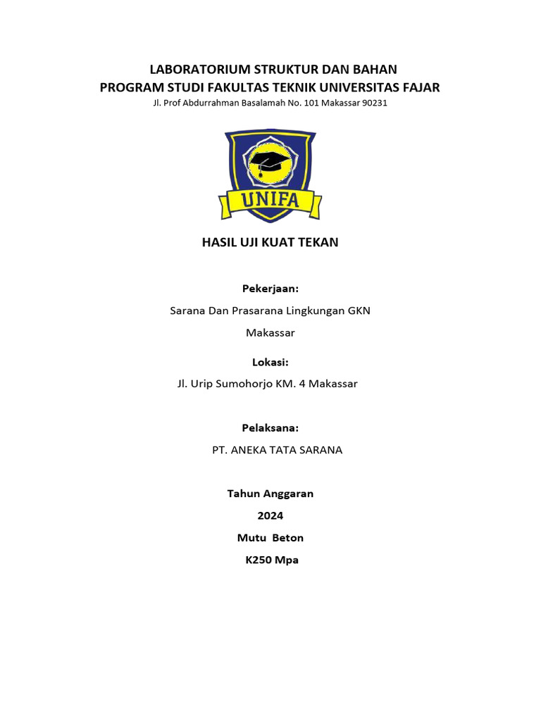 GUTTER RUAS 2 Pengujian_Kuat_Tekan_Beton_PT. ANEKA TATA SARANA K250 Mpa ...