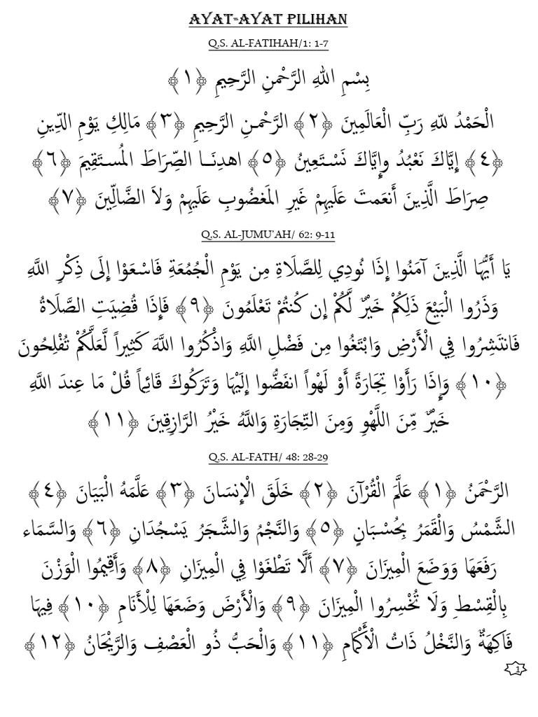 Modul Surah Dan Ayat Pilihan | PDF