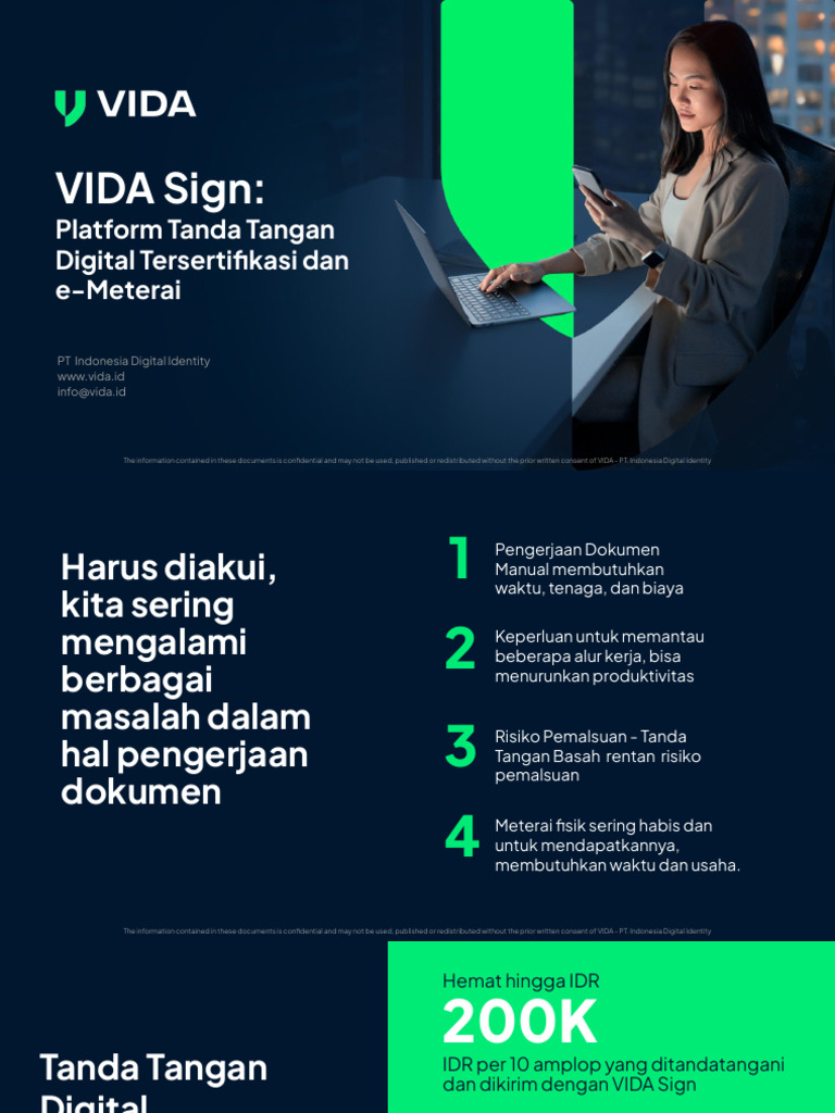 VIDA Sign untuk Bisnis - Platform Tanda Tangan | PDF
