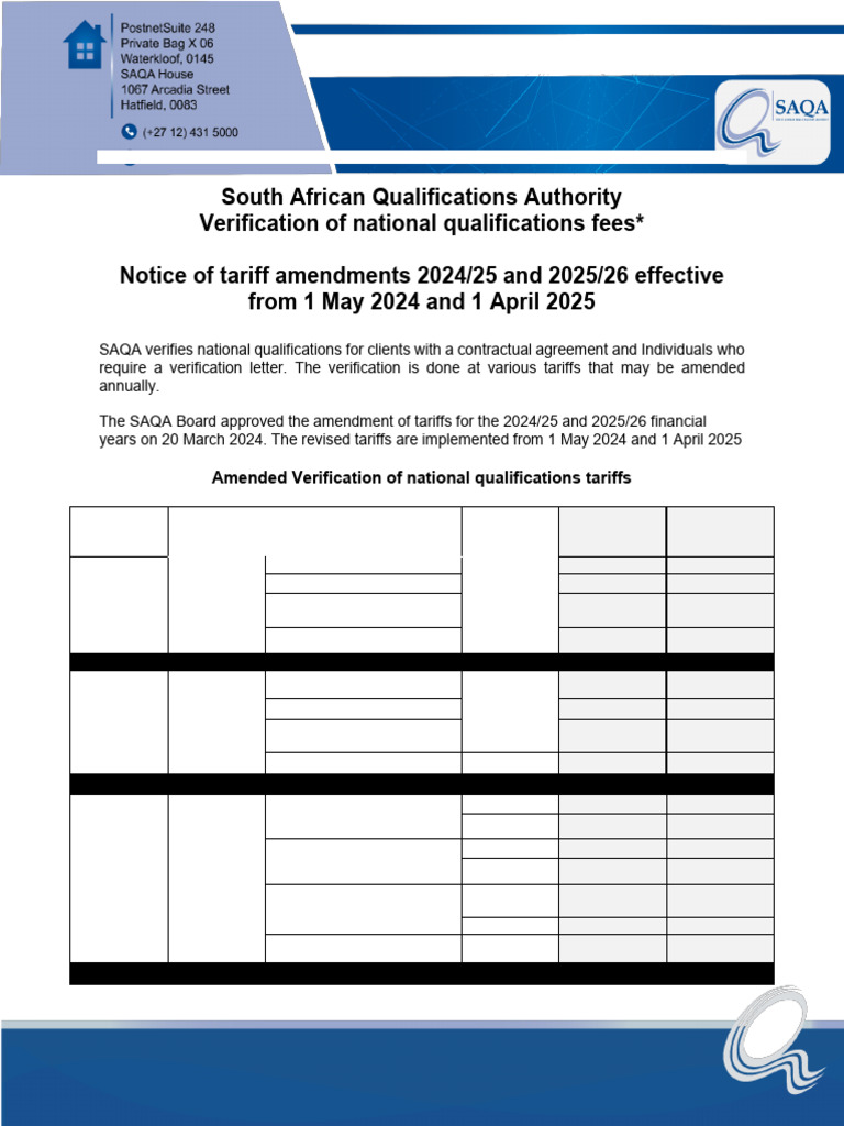 Verification New - Tarriffs 2024 25 202404 Final | PDF