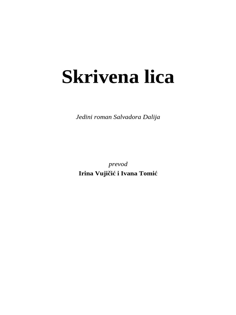Salvador Dali - Skrivena Lica | PDF
