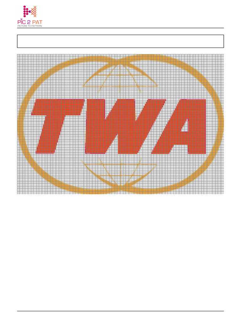 TWA Cross Stitch Pattern | PDF | Airlines | Embroidery Stitches