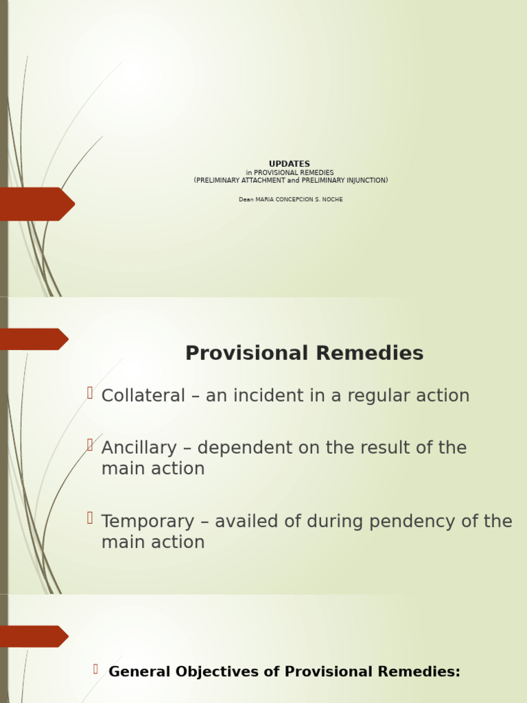 Provisional Remedies-Clep-Presentation-Mcsn-02.07.25 - Trial Court ...