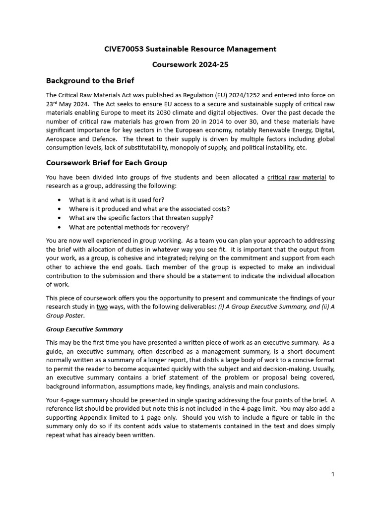 Coursework | PDF | European Union | Sustainability