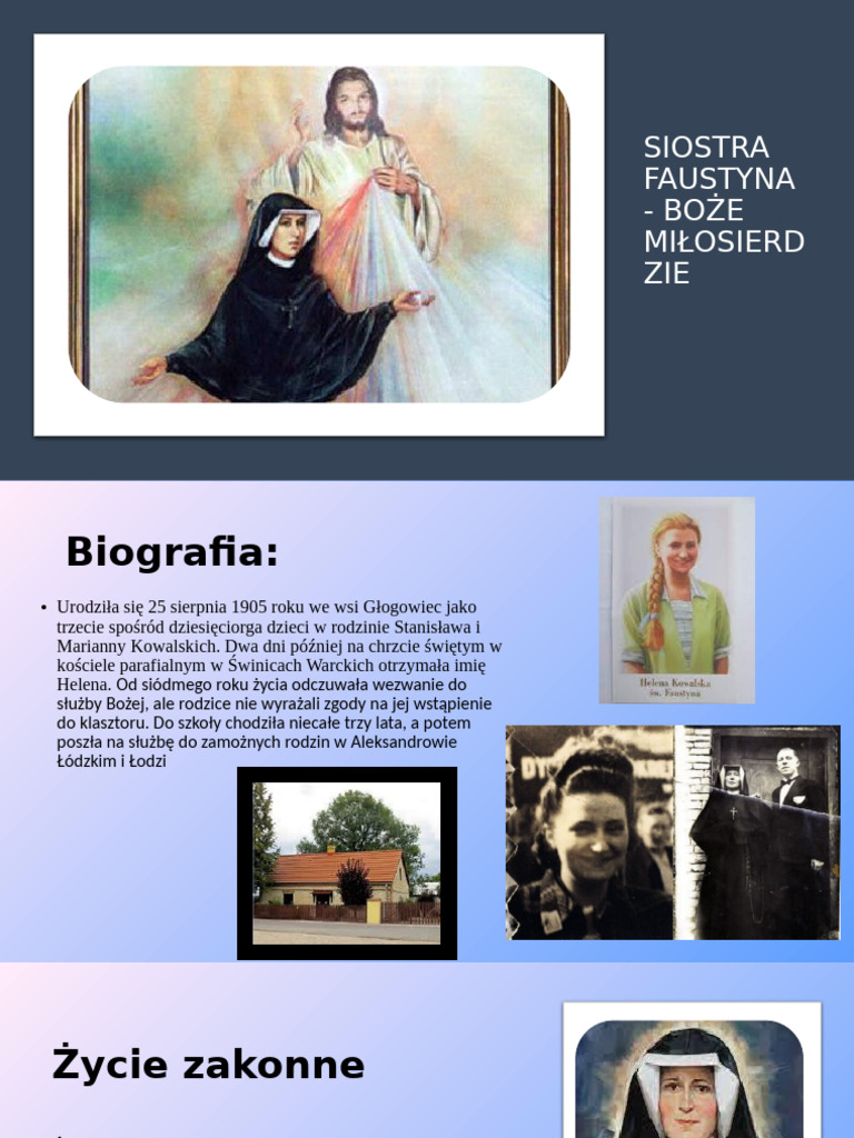 Święta Faustyna - Prezentacja | PDF