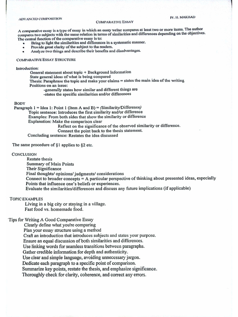 Advanced Composition (2nd Handout) | PDF