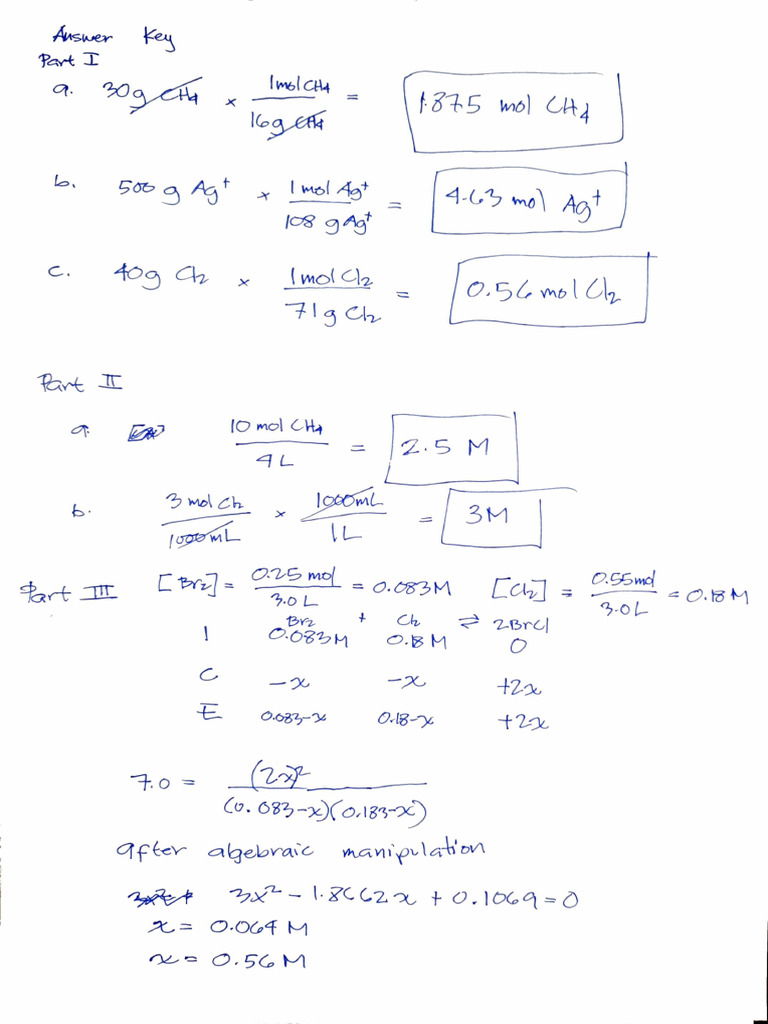 Practice Problem Answer Key | PDF