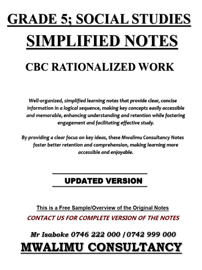 Grade 5 Social Studies Simplified Notes | PDF | Agriculture | Precipitation