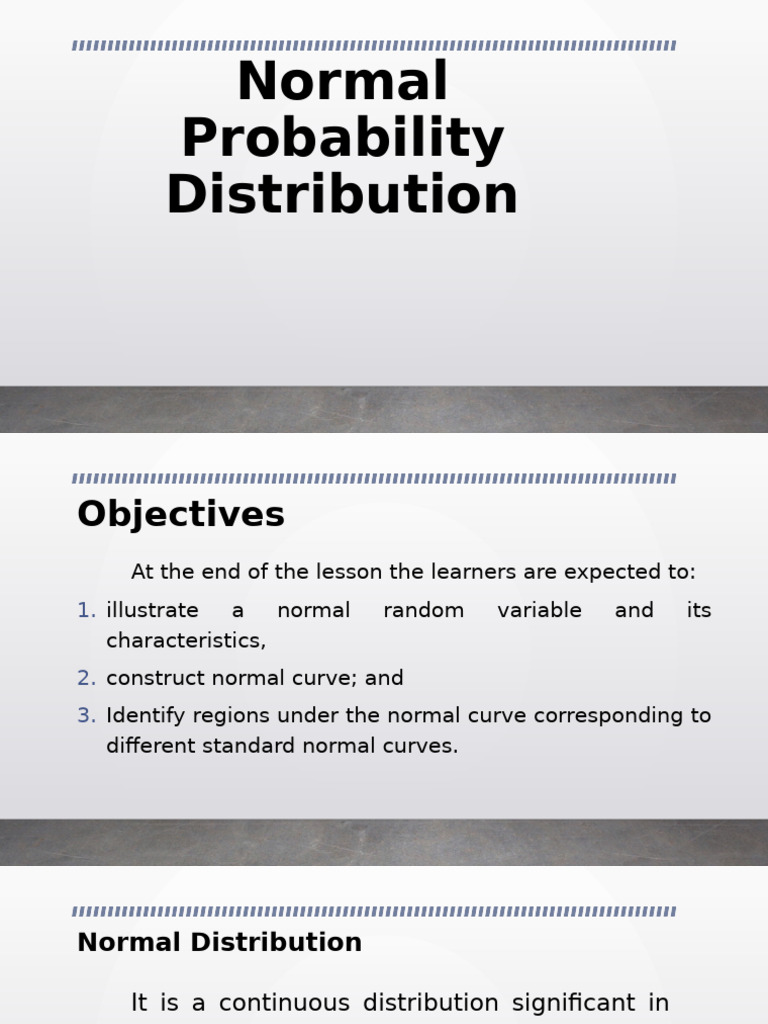 Normal Probability Distribution | PDF