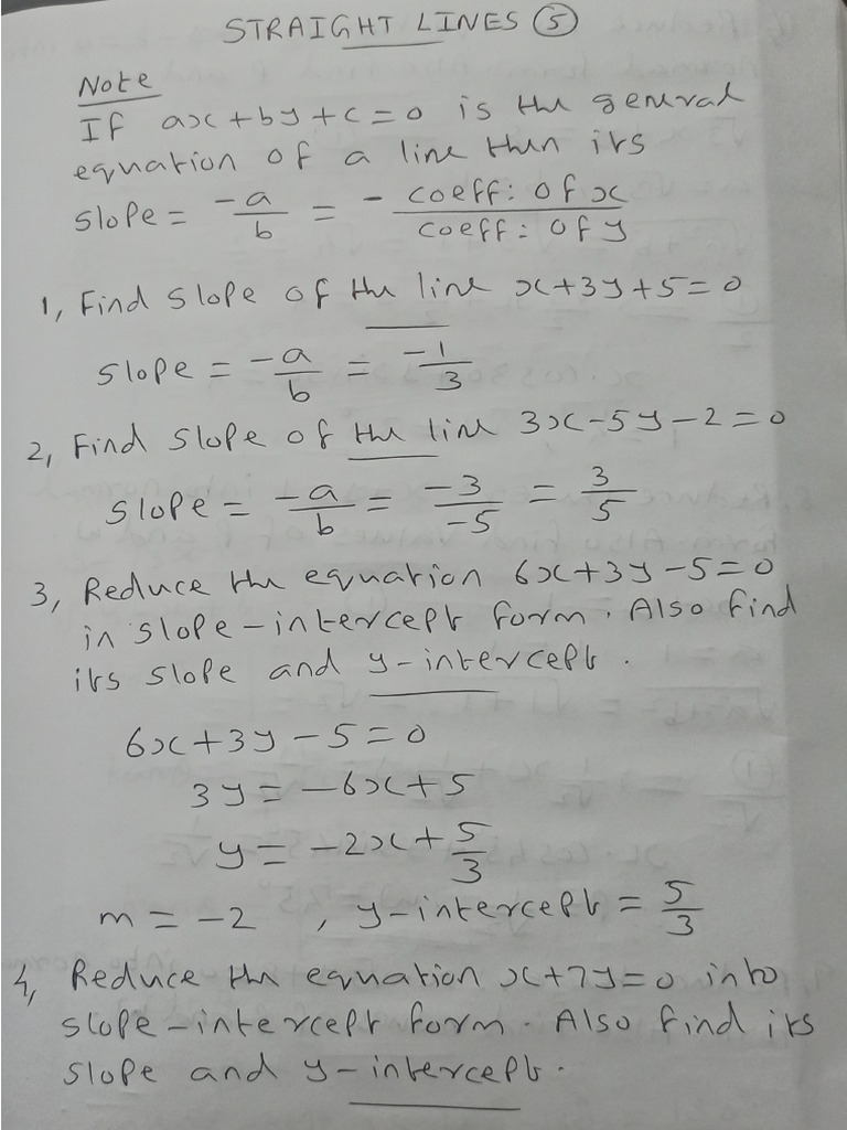Straight Lines 5 PDF | PDF
