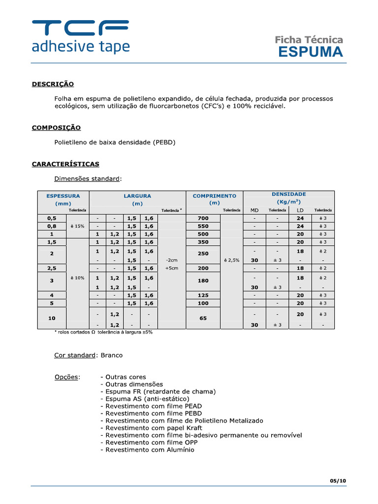 FT Espuma Pebd | PDF