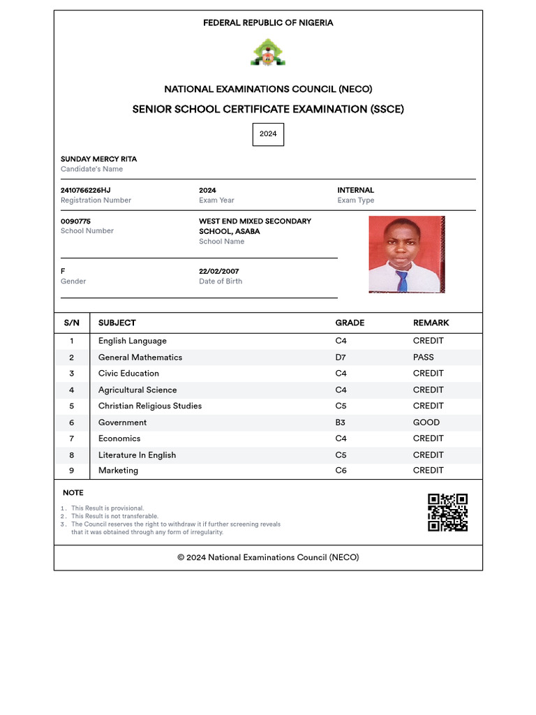 Ssce - Int-Result 2 | PDF