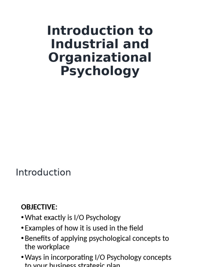 Chapter 1 Industrial Psych Week 1 2 | PDF | Industrial And ...