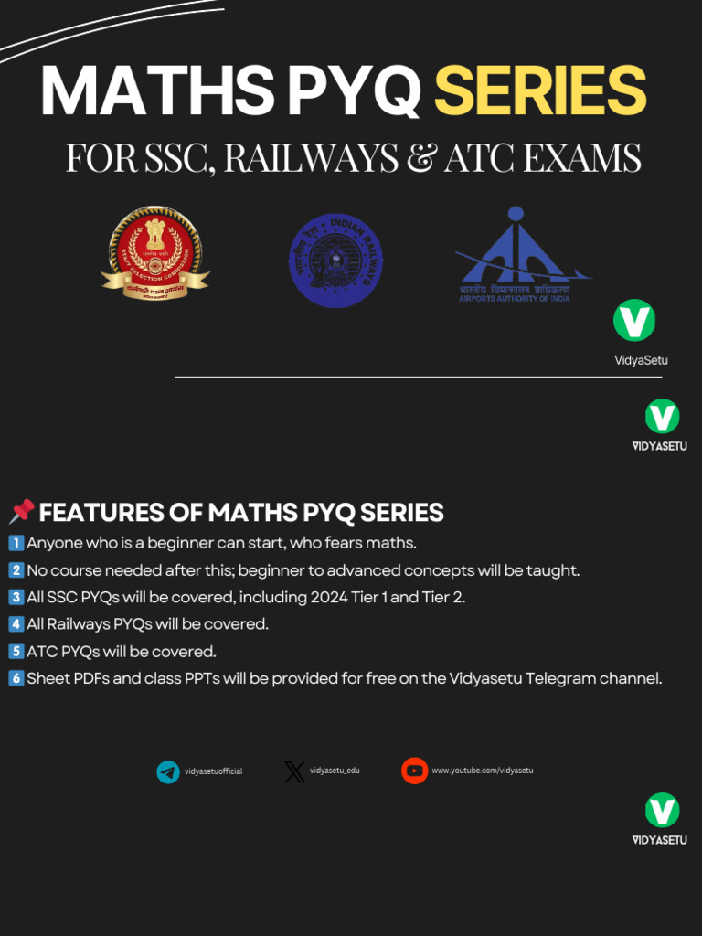 Exam Prep: Maths PYQ Series | PDF
