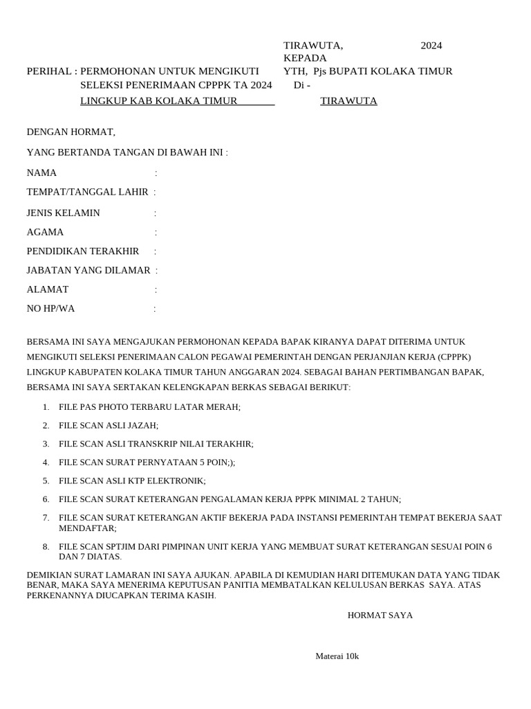 Permohonan CPPP | PDF