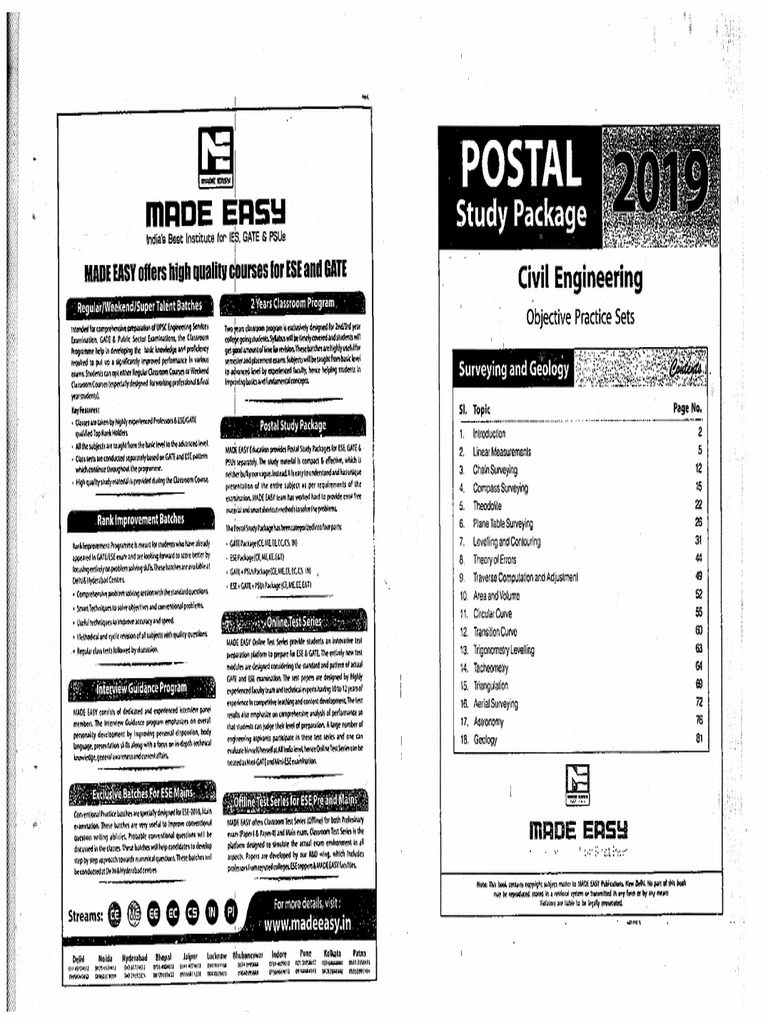 Surveying and Geology Made-easy Objective | PDF