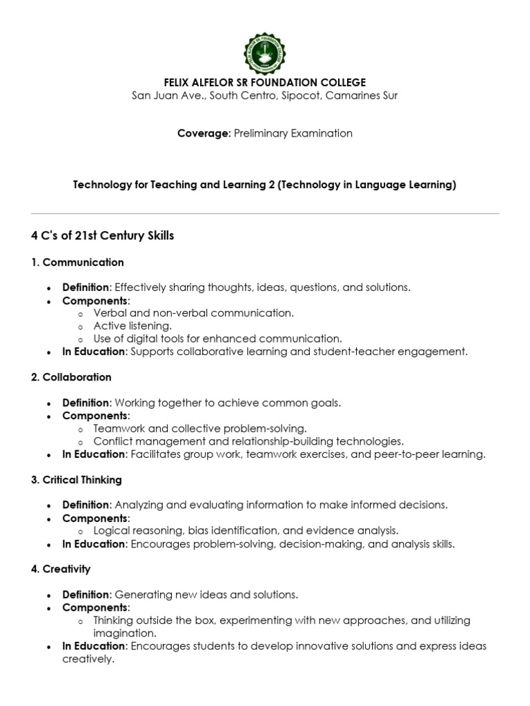 Preliminary Coverage F Allied 2 | PDF | Information And Communications Technology | Educational ...