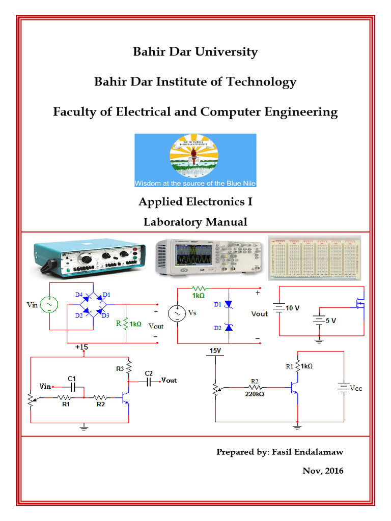 Electronics Lab Manual | PDF | Rectifier | Bipolar Junction Transistor