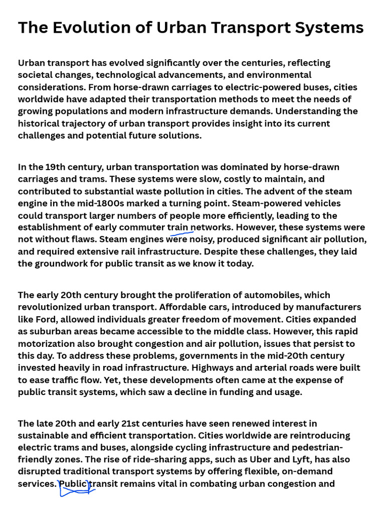 Evolution of Urban Transport Systems | PDF | Transport | Public Transport