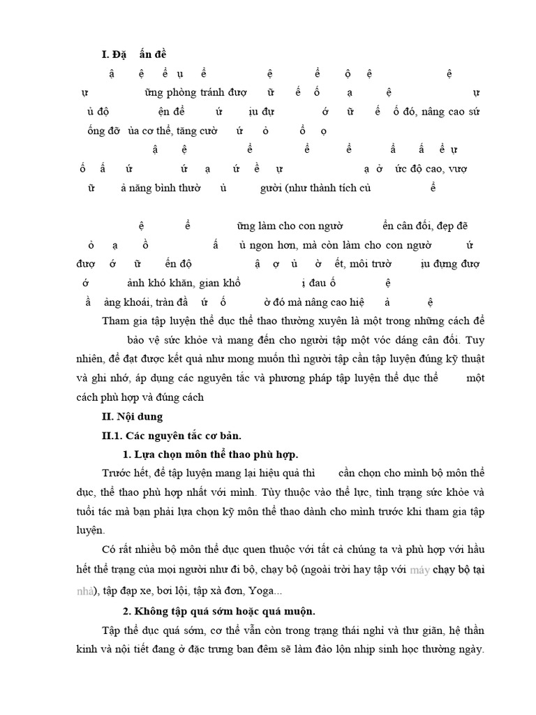 BCHT-Hưng-Hệ Thống Các Nguyên Tắc Và Phương Pháp Tập Luyên Thể Thao | PDF