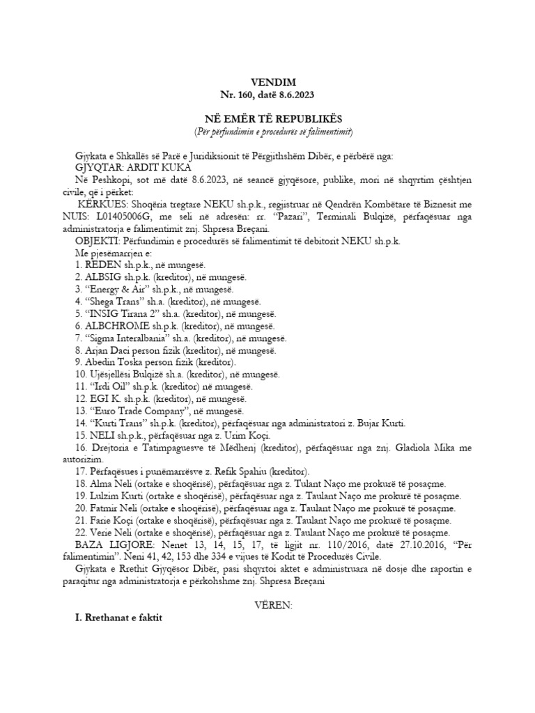 Vendim 2023 06 08 160 | PDF