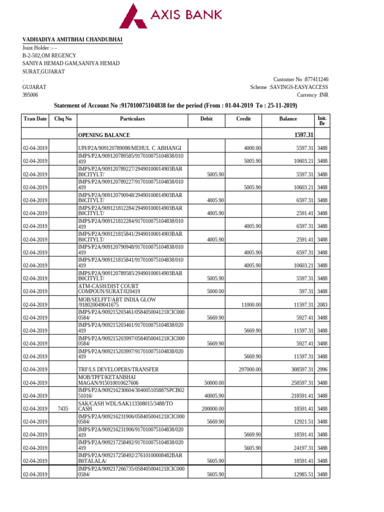 bank_stmt (1) (1) | PDF | Debit Card | Visa Inc.