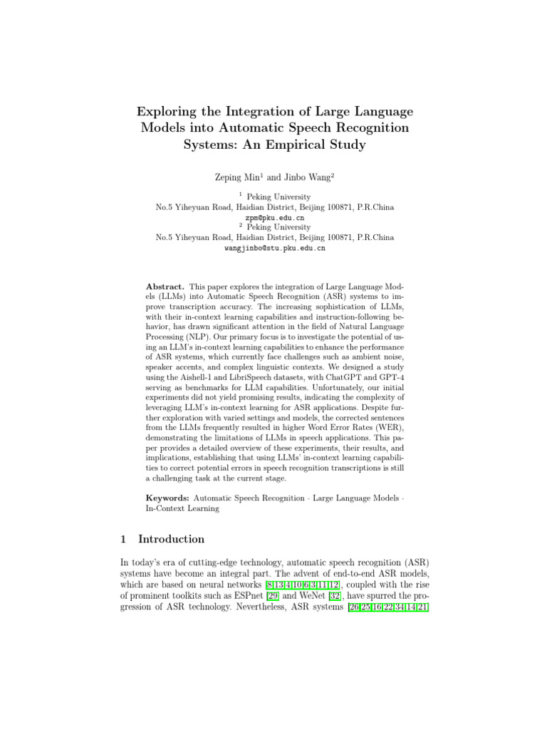 LLMs in Automatic Speech Recognition | PDF | Speech Recognition | Computing