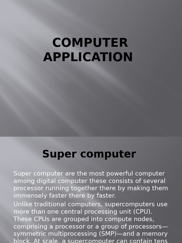 Computer Application | PDF