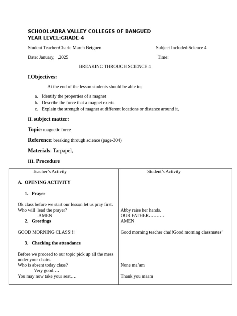 Grade 4 Science: Understanding Magnets | PDF | Magnetism | Magnet