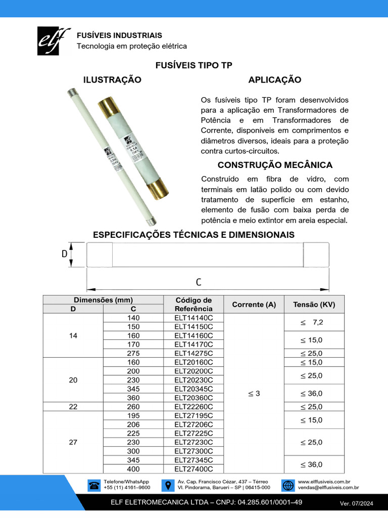 FUSÍVEIS TIPO TP | PDF