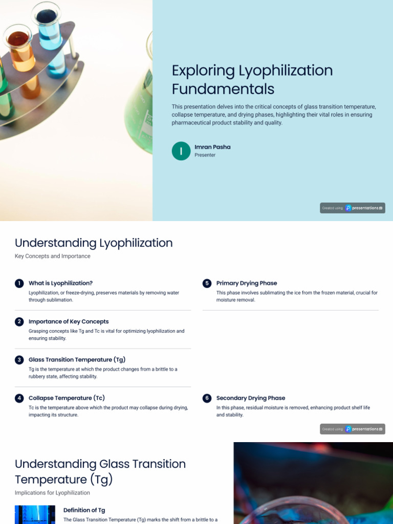 Understanding Glass Transition and Drying Phases in Lyophilization | PDF