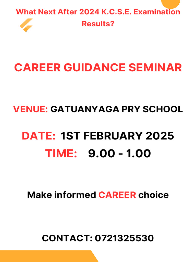 Career Guidance Seminar 2025 Pdf