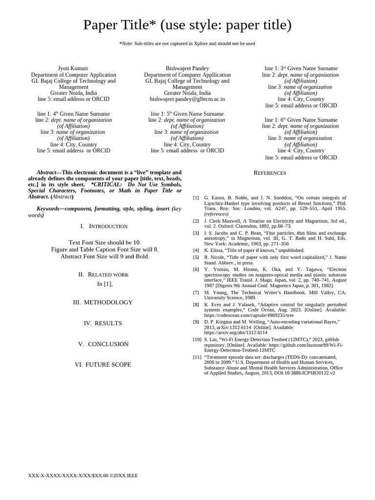 IEEE Confrence Template | PDF