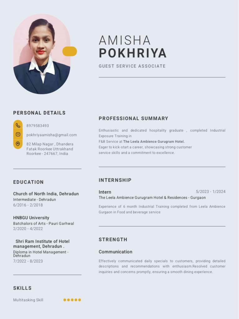 Amisha 'S Resume-3 | PDF