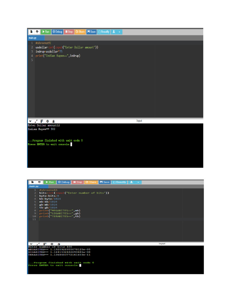 Python Manual Program | PDF