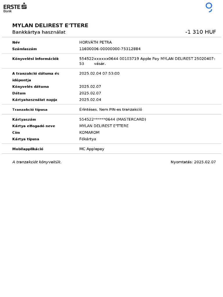 Tranzakció 5032395798 | PDF