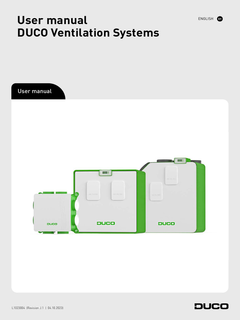 DUCO Ventilation System User Manual | PDF | Ventilation (Architecture ...