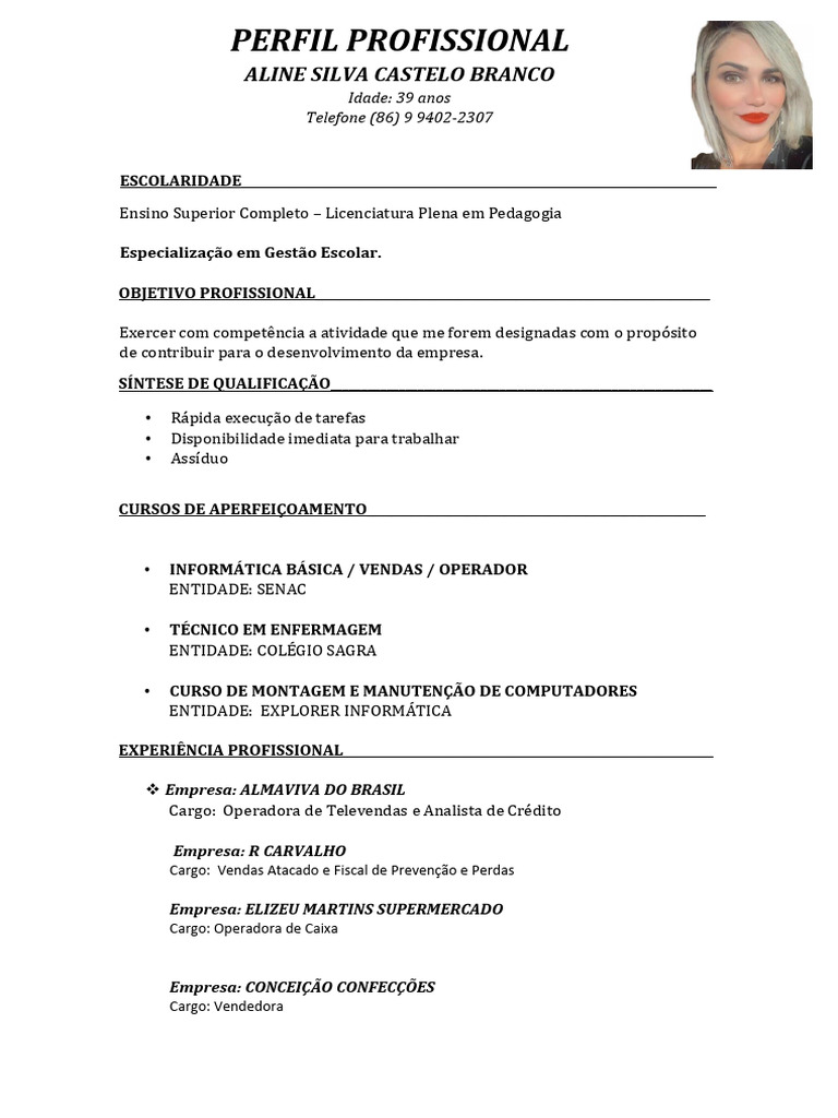 ALINE Comercial II | PDF