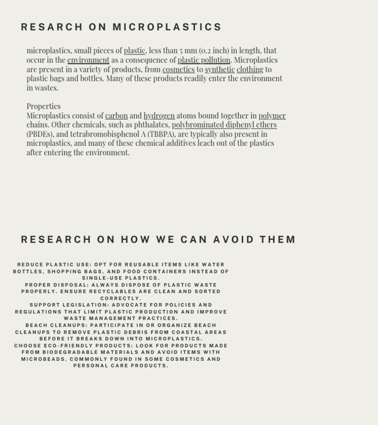 Resarch On Microplastics | PDF