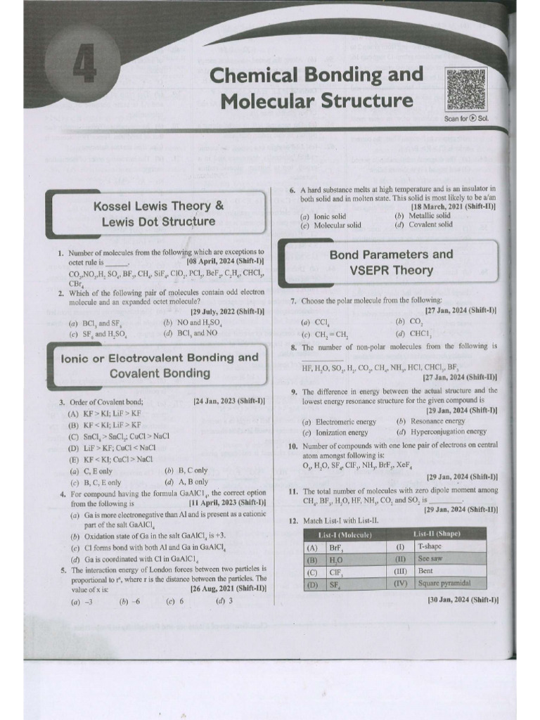 CHEMICAL BONDING | PDF