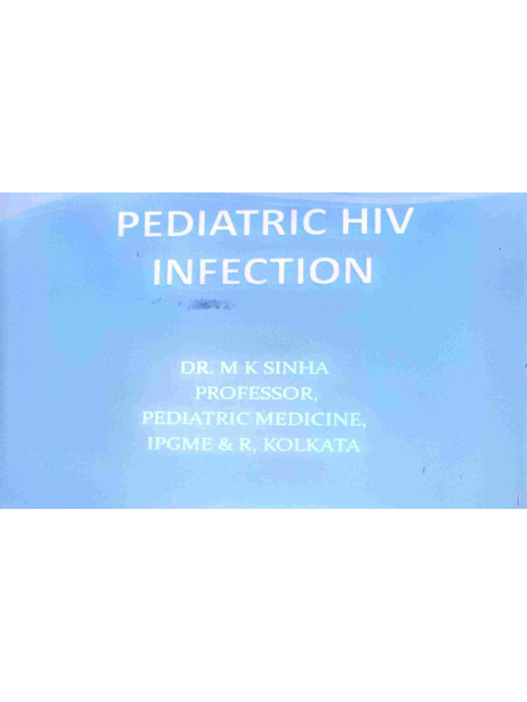 Pediatric HIV Infection | PDF