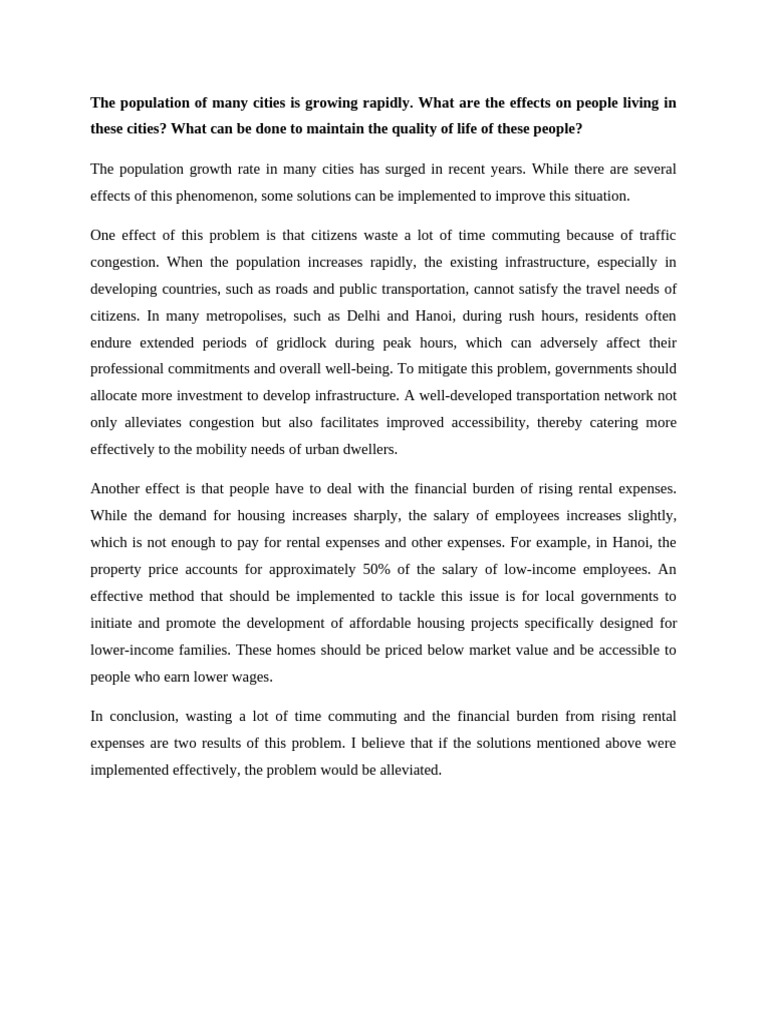 Population Effect And Solution Pdf