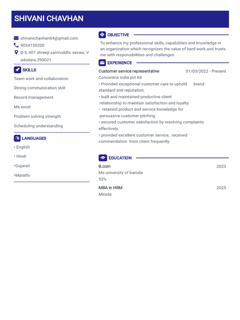 Resume Shivani | PDF