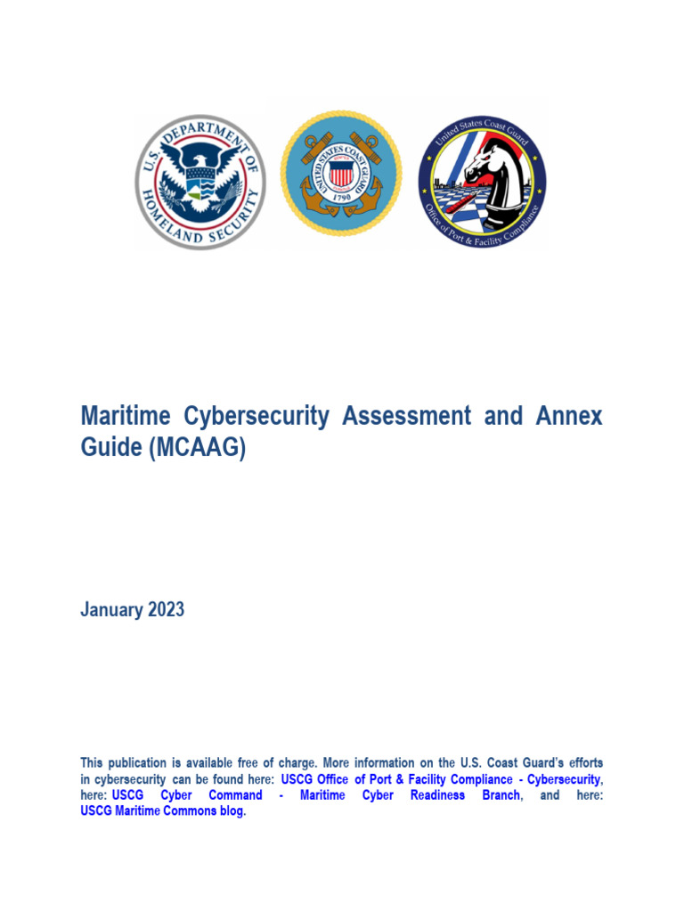Maritime Cyber Assessment Annex Guide (MCAAG) - Released 23JAN2023 ...