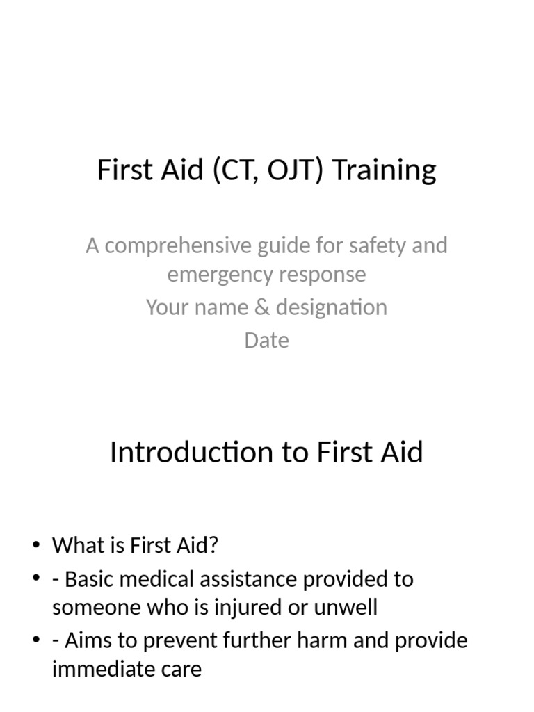 First Aid Training | PDF