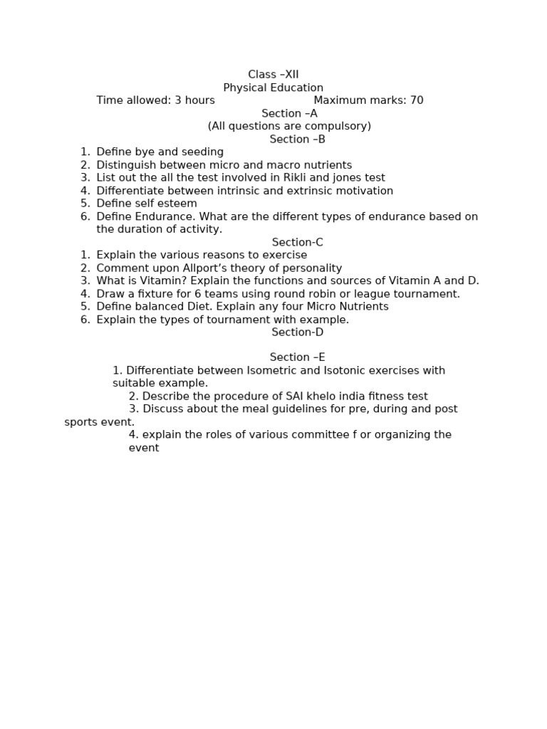 Pre board ped question paper set-2 | PDF