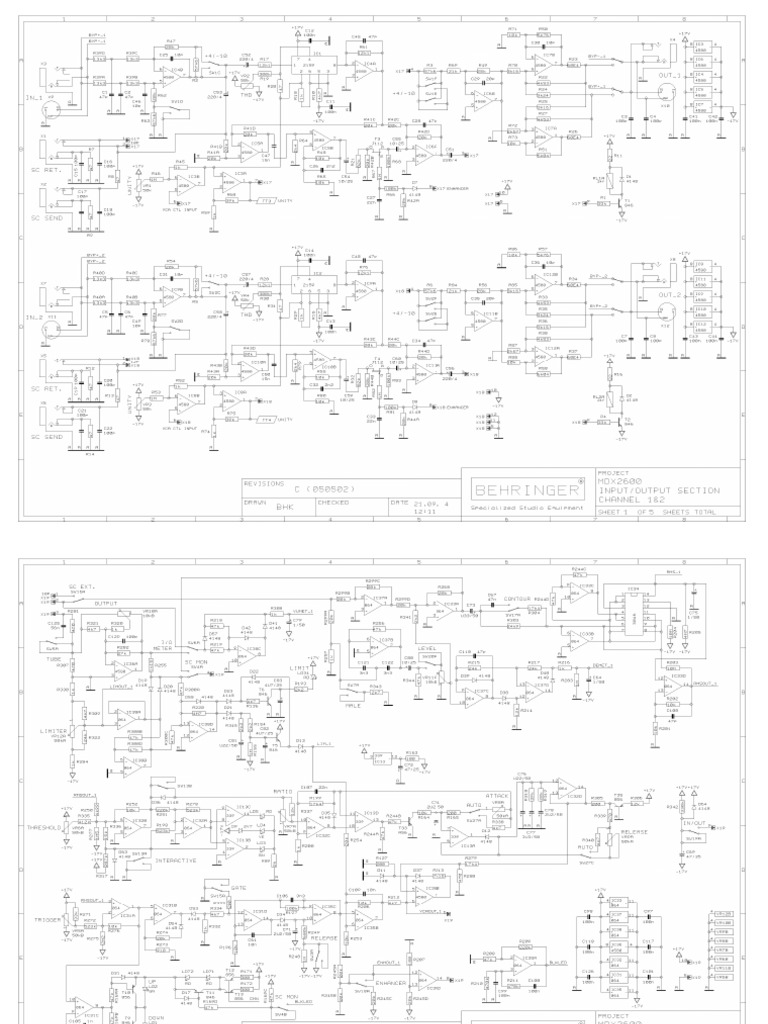 Behringer MDX 2600 Schematics | PDF