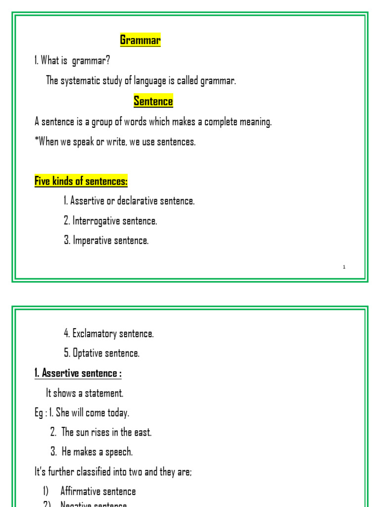 English Grammar PPT (Repaired) | PDF | Noun | Part Of Speech